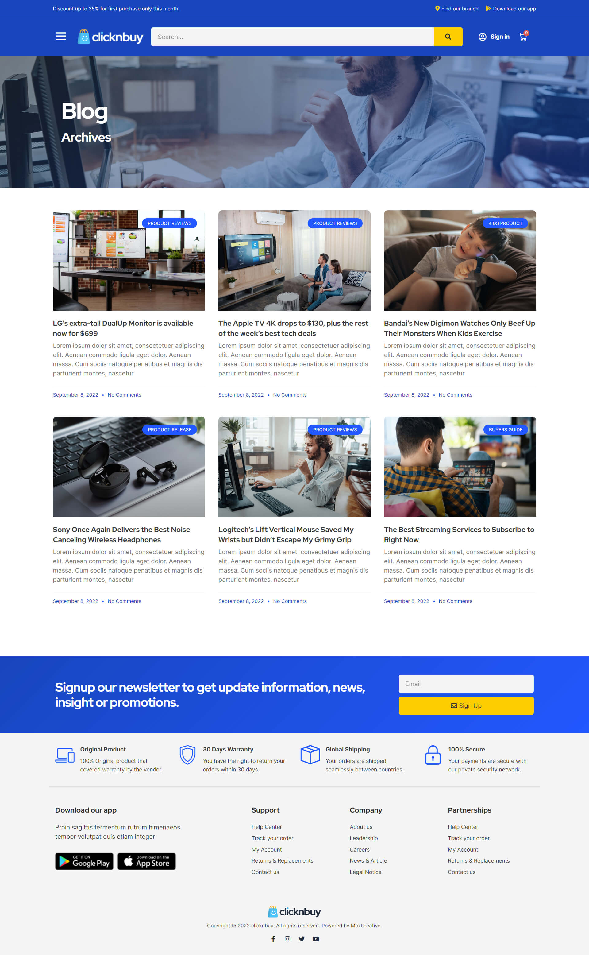 Clicknbuy - Woocommerce Electronic Store Elementor Template Kit by moxcreative